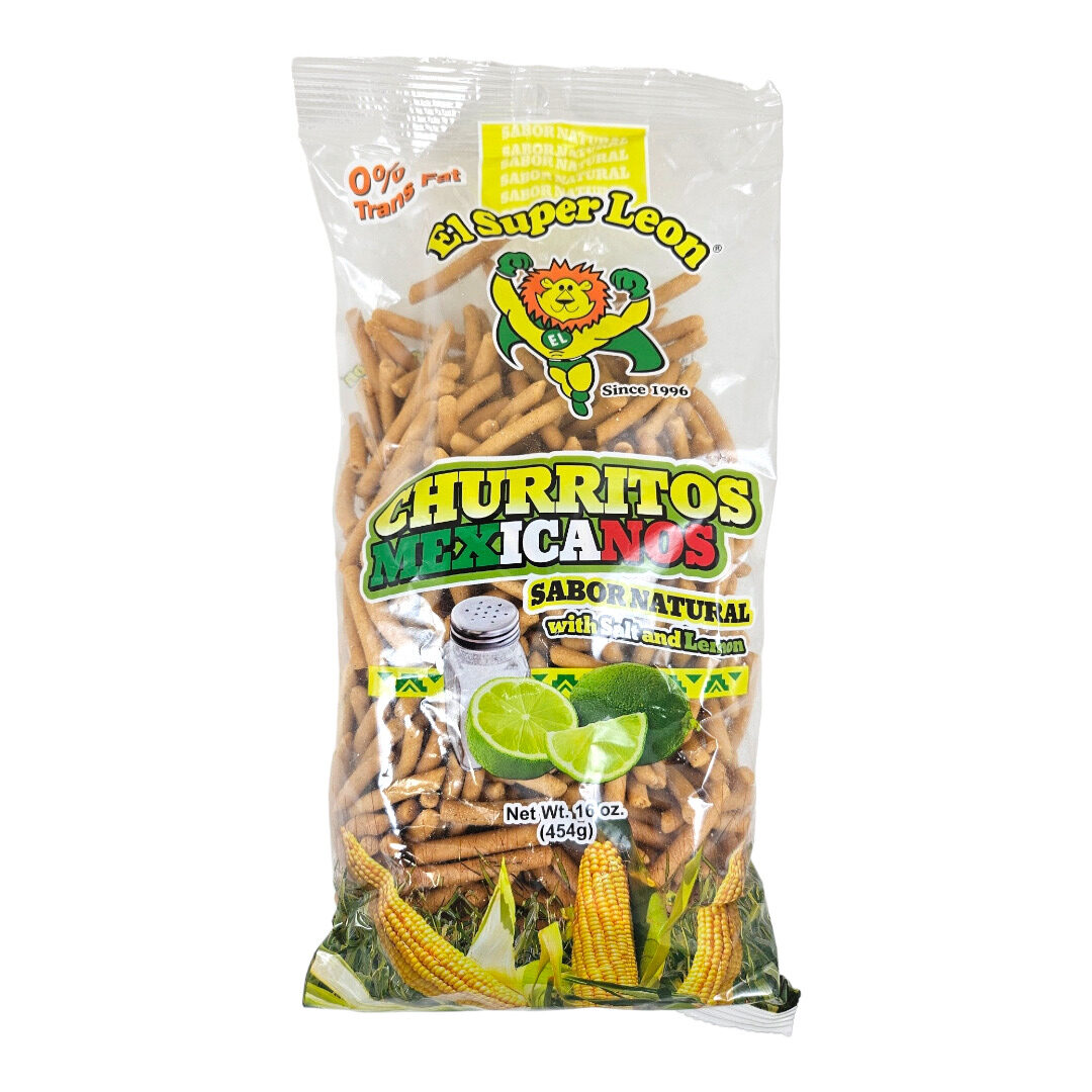 El Super Leon Churritos Natural Lime 16oz - Fresh is Best on Broadway