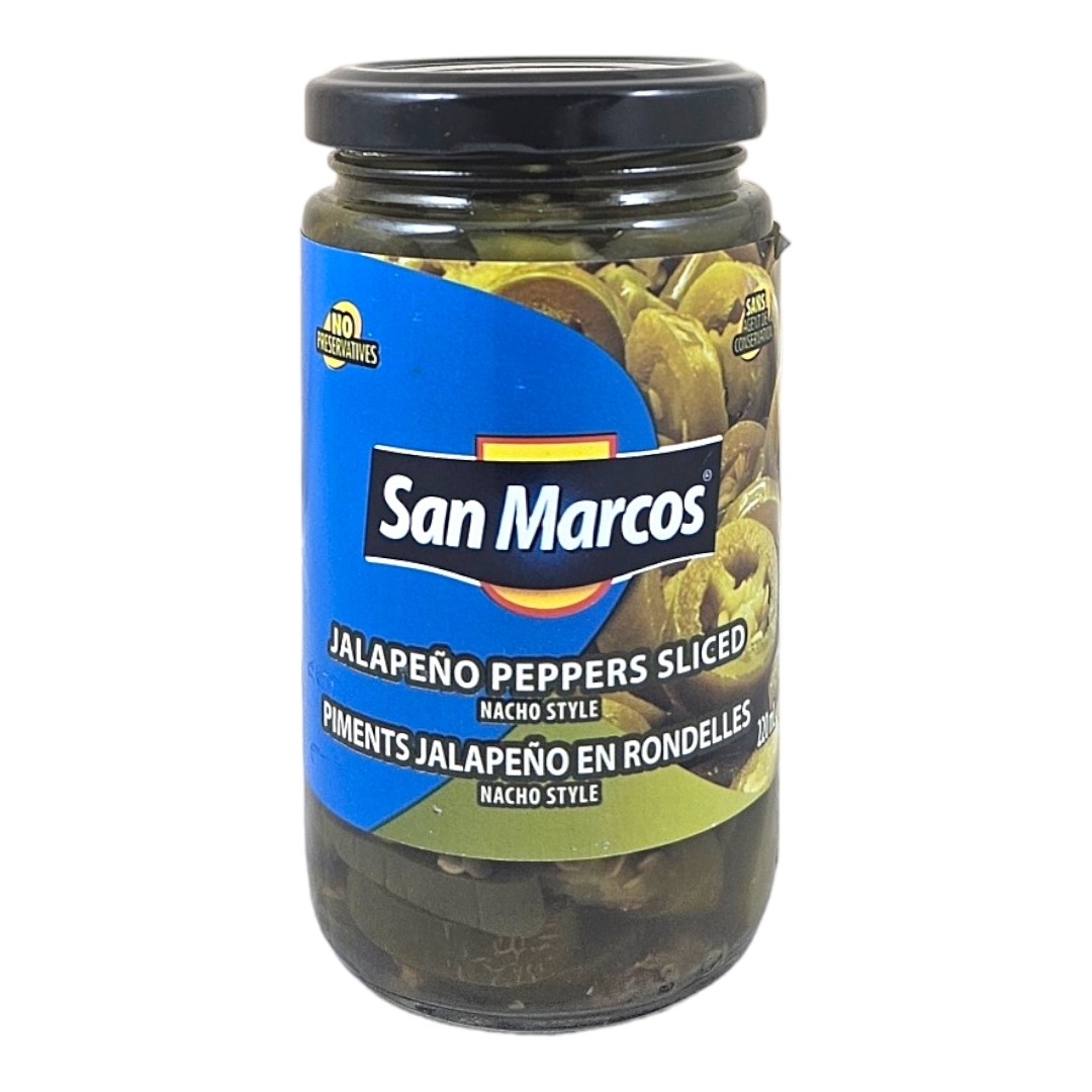 San Marcos Nacho Sliced Jalapenos 220ml - Fresh is Best on Broadway